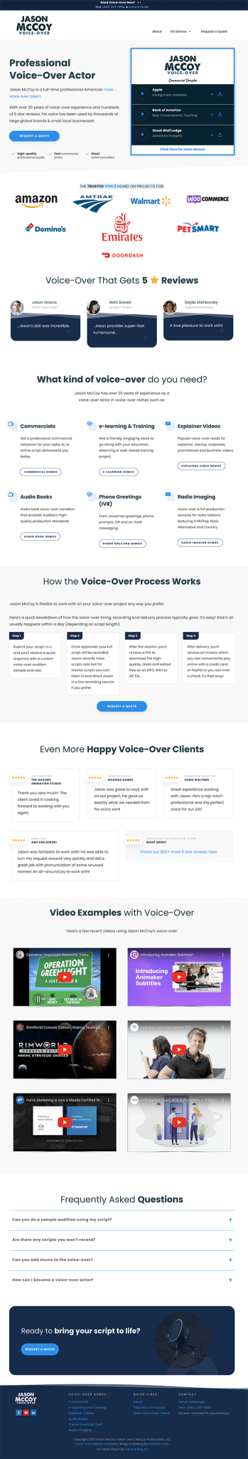 Voice-Over Actor Website Template | Voice Acting 101
